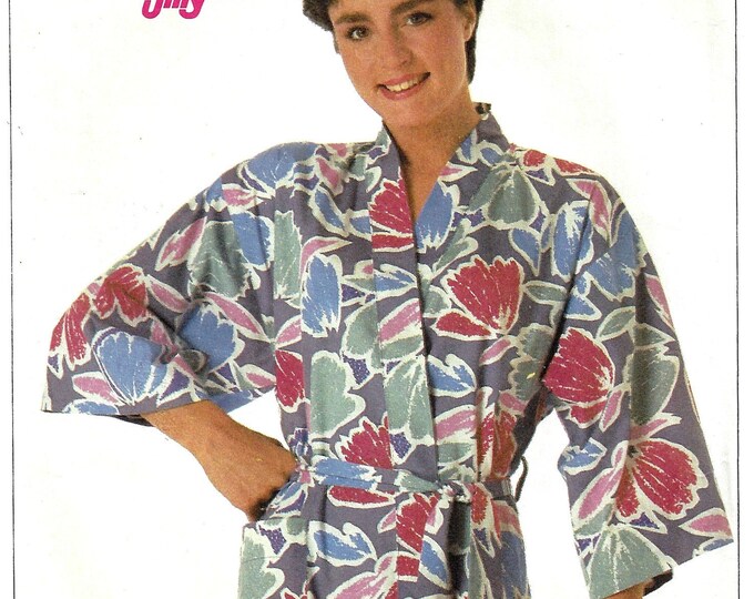 Simplicity 0017 Sewing Pattern Misses Easy to Sew Jiffy Kimono Robe ...