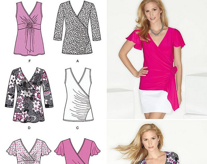 Simplicity 1916 Sewing Pattern for Misses Knit Tops With Sleeve ...