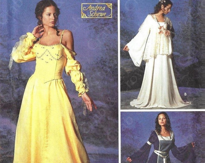 Simplicity 5843 Sewing Pattern Misses Medieval Long Dress Costumes With ...