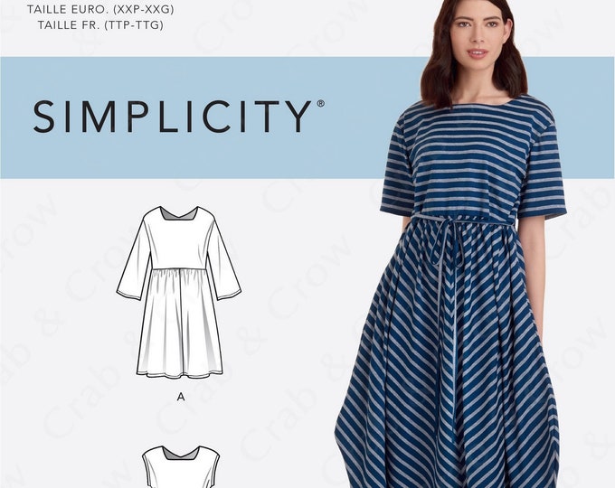 Simplicity S9140 Sewing Pattern Misses Pullover Relaxed Dress With ...