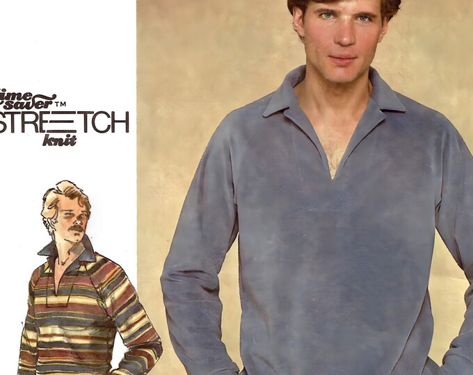 Simplicity 9739 Sewing Pattern for Mens Raglan Sleeve Pullover Knit Top ...