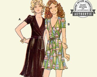 Simplicity S8735 Sewing Pattern Misses Classic Wrap Dress With Sleeve ...