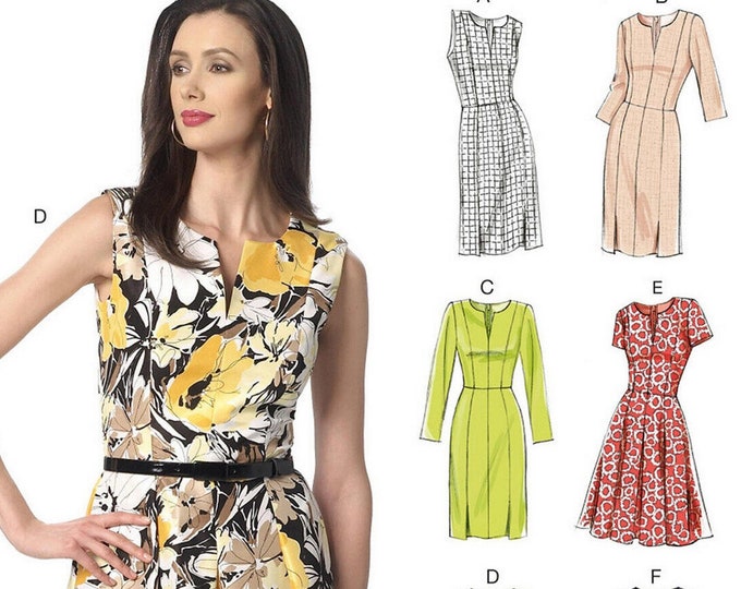 Vogue V9167 Sewing Pattern Misses Notch Neck Princess Seam Dresses ...