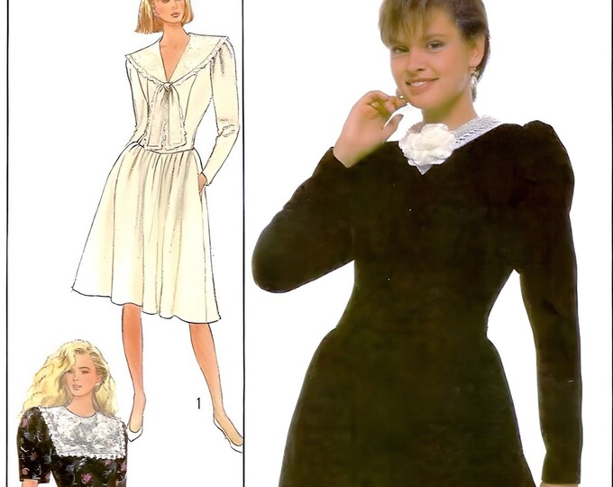 Simplicity 8776 Sewing Pattern Misses Vintage 80s Fitted Button Front ...