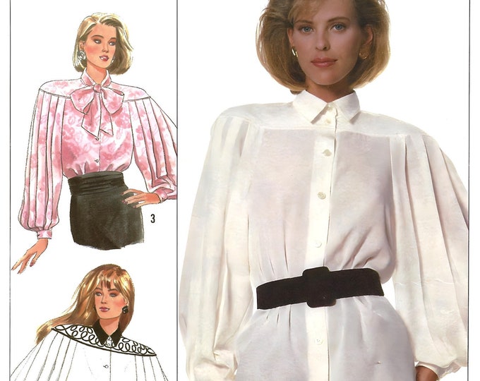 Simplicity 8358 Sewing Pattern Misses Vintage 80s Pleasted Sleeve ...