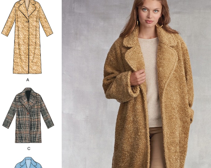 Simplicity 8797 Sewing Pattern Misses Loose Fitting Lined Coat in Four ...