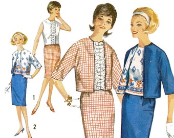 Simplicity 8152 Sewing Pattern Misses Vintage 60s Simple to Sew Jiffy A ...