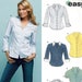 New Look 6407 Sewing Pattern for Misses Easy Button Front Tops With ...