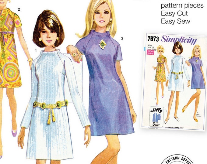 Simplicity S9845 Sewing Pattern Misses Vintage 60s Reproduction Jiffy ...