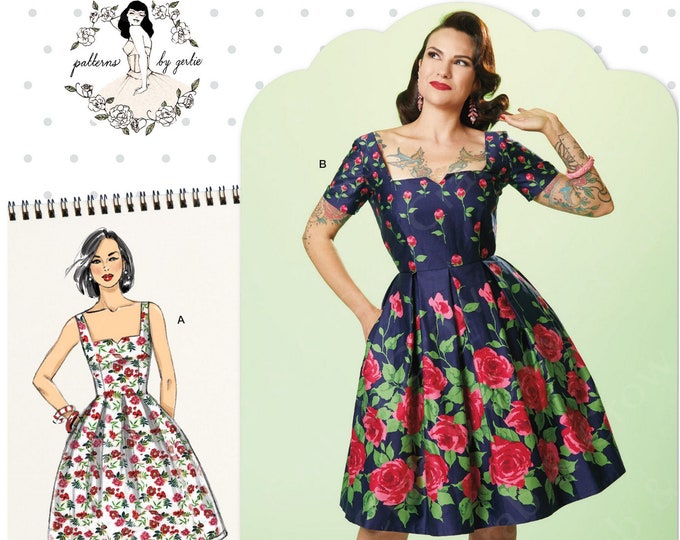 Butterick B6678 Sewing Pattern Misses Easy Unlined Dress With Sleeve ...