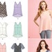Simplicity 1107 Sewing Pattern Misses Hi Lo Tops With Fabric and Sleeve ...
