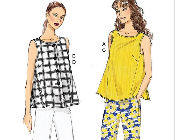 Vogue V9258 Sewing Pattern Misses Very Easy Loose Fitting Sleeveless ...