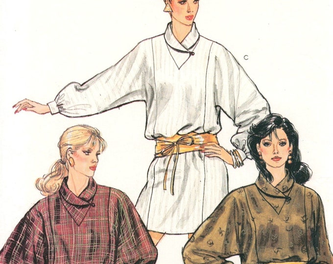 Vogue 8430 Sewing Pattern Misses Vintage 80s Loose Fitting Straight ...