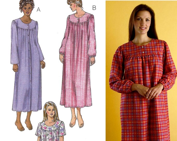 Kwik Sew K3106 Sewing Pattern for Misses Yoke Nightgowns Sz - Etsy