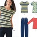 New Look 6216 Sewing Pattern for Misses Easy Knit Tops and Drawstring ...