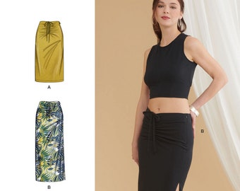 Simplicity 5914 Sewing Pattern Misses Contour Waist Skirts in Two ...