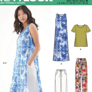 New Look 6566 Sewing Pattern for Misses Sleeveless Ankle Length Tunic ...