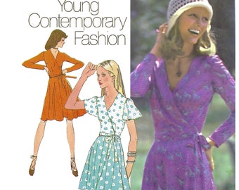Simplicity 6710 Sewing Pattern Misses Vintage 70s Flared Sleeve Top or ...