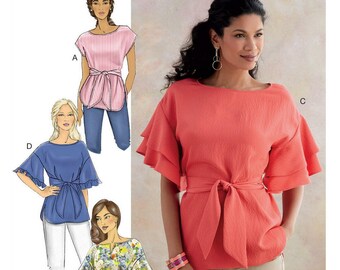 Mccalls M8085 Sewing Pattern Misses Easy Pullover Knit Dress With ...