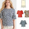 Sewing Pattern for Women's Tops, Tank Tops, Short Sleeve Tops, Flutter ...