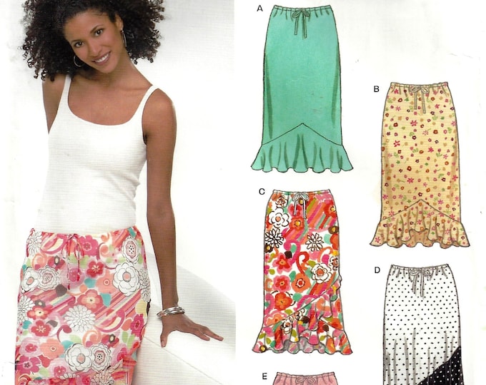 New Look 6343 Sewing Pattern for Misses Easy Skirt With Lower Flounce ...