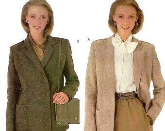 Simplicity 8776 Sewing Pattern Misses Vintage 80s Fitted Button Front ...