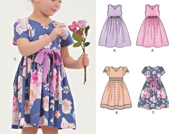 New Look 6557 Sewing Pattern for Childs Square Neckline Jumper Sz 3-8 ...