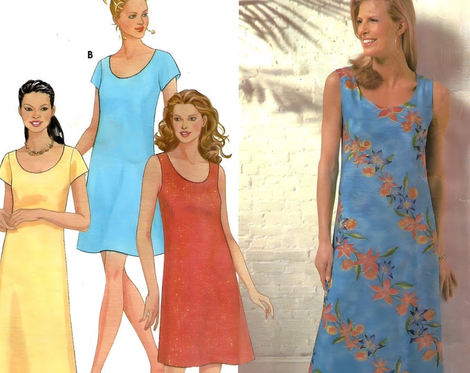 Simplicity 9691 Sewing Pattern Misses Scoop Neckline Dress in Two ...