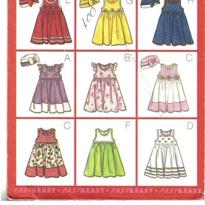 Butterick 6486 Sewing Pattern Toddlers Very Easy Raised Waist Fit and ...