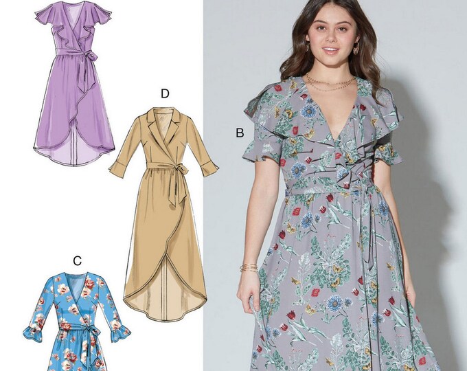 Mccalls M7801 Sewing Pattern Misses Dresses With Hemline and Sleeve ...