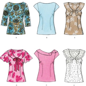 New Look 6808 Sewing Pattern for Misses Easy Tops With Neckline and ...