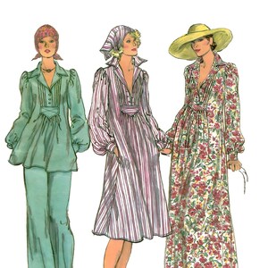 Vogue 9239 Sewing Pattern Misses Vintage 70s Pullover Tunic Top or ...