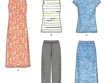 New Look 6891 Sewing Pattern Misses Easy Pullover Tops With Neckline ...