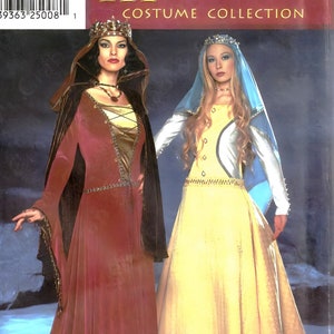 Simplicity 9758 Sewing Pattern Misses Surcote Cotehardie Dress Cape and ...