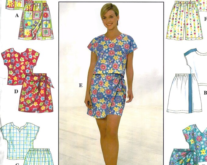Simplicity 8039 Sewing Pattern Misses Vintage 90s Tops and Shorts Six ...