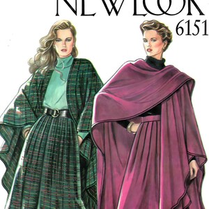 New Look 6151 Sewing Pattern for Misses Cape and Long Length Skirt With ...
