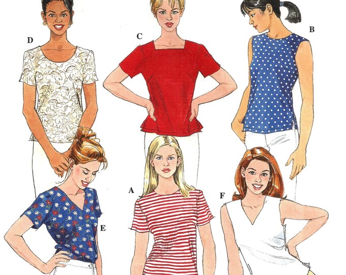 Simplicity 8523 Sewing Pattern Misses Set of Pullover Tops With ...