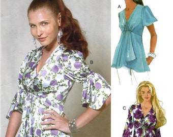 Simplicity 2892 Sewing Pattern Misses Top With Neckline Variations and ...