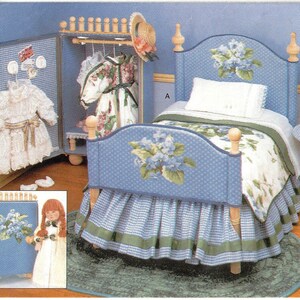 Vogue 9352 Sewing Pattern Doll Collection Furniture Bed Dresser Lamp ...