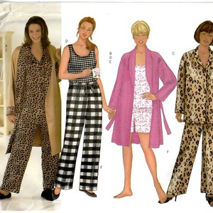 Butterick 6890 Sewing Pattern Womens Plus Size Robe With Belt Top ...