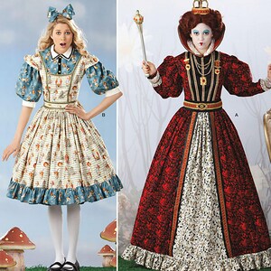 Simplicity 2325 Sewing Pattern Misses Alice in Wonderland Costumes by ...