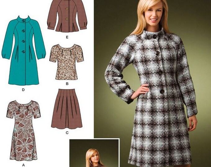 Simplicity 2764 Sewing Pattern Misses Coat or Jacket Dress or Top and ...