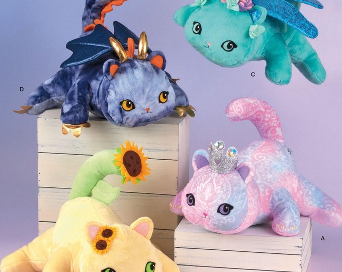 Simplicity S9307 Sewing Pattern for Plush Bears Stuffed Animals in Two ...