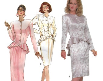 Vogue 9117 Sewing Pattern Misses Vintage 80s Notch Collar Blouson ...