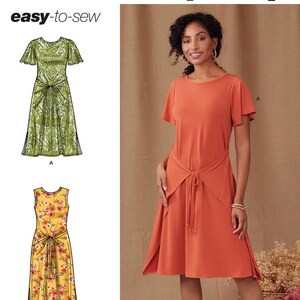 Simplicity S9947 Sewing Pattern Misses Wrap Style Knit Dress With ...