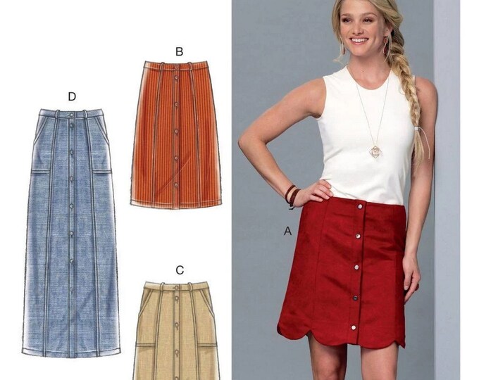 Mccalls M7392 Sewing Pattern Misses Straight or Scalloped-hem Gored ...