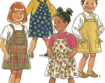 New Look 6577 Sewing Pattern for Toddlers Raised Waist Dresses and Hat ...