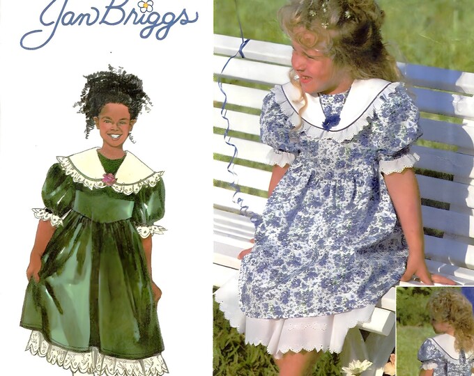 Simplicity 9647 Sewing Pattern for Childs Raised Waist Dress Contrast ...