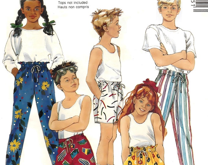 Mccalls 4125 Sewing Pattern Girls or Boys Easy Pull-on Pants or Shorts ...