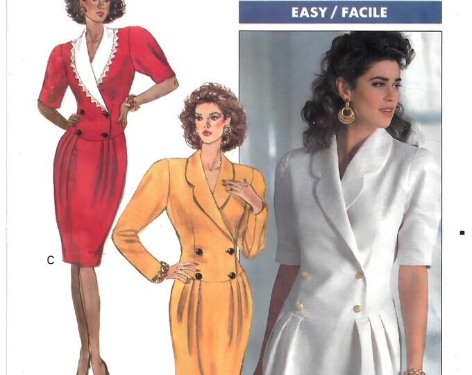 Butterick 3923 Sewing Pattern Misses Drop Waist Tapered Dress With ...